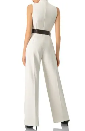 IVONNE Sleeveless Belted Wide-leg Jumpsuit