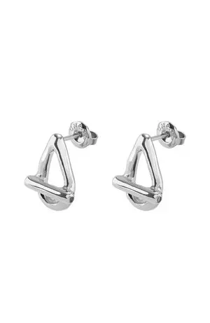UNODE50 Drop Oval Link Shaped Earrings