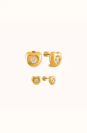 JOIANA JEWELRY Lila Sweetheart Earrings Set - Gold