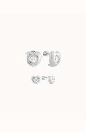 JOIANA JEWELRY Lila Sweetheart Earrings Set - Silver