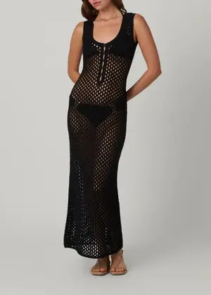 Shoshanna Plage Mesh Cover Up - Jet