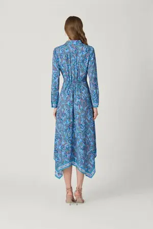 Shoshanna Adair Pelotas Border Paisley Dress