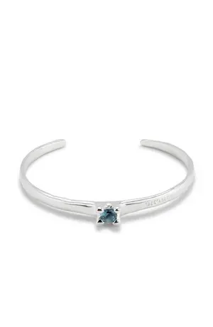 UNODE50 Cuff Bracelet With Zirconia - Silver