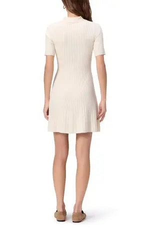Paige Olie Rib Polo Sweater Dress - Ecru