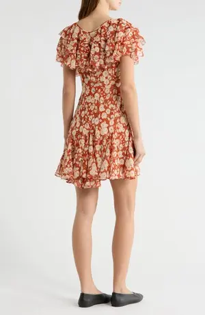DÔEN Alcida Floral Silk Minidress