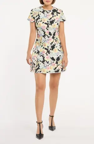 Cinq À Sept Nova Ikat Bouquet Mini Sheath Dress