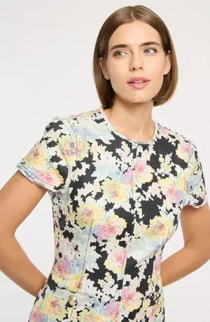 Cinq À Sept Nova Ikat Bouquet Mini Sheath Dress