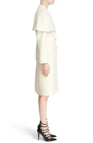 Fendi Floral And Crystal Embellished Wool And Silk Gazar Coat