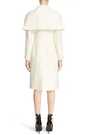 Fendi Floral And Crystal Embellished Wool And Silk Gazar Coat