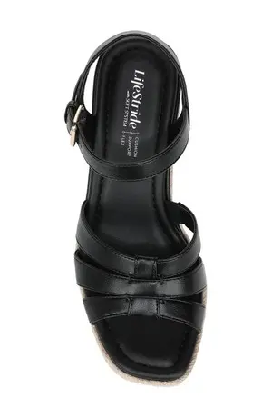 LIFESTRIDE Havana Platform Sandal - Black