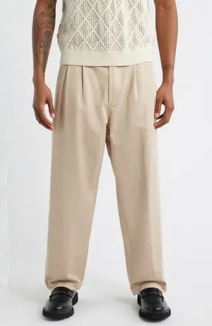 Obey Foster Pleated Twill Pants - Cement