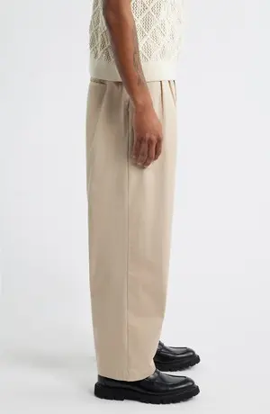 Obey Foster Pleated Twill Pants - Cement