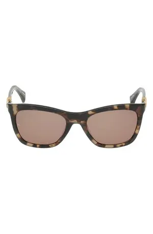 Rag & Bone 53mm Square Sunglasses - Tan Crystal Tort/smoke Brown