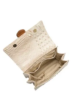 Brahmin Small Mod Hallie Croc Embossed Leather Top Handle Bag