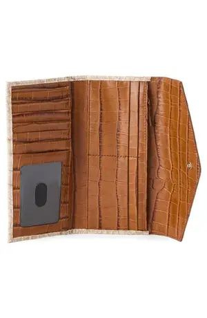 Brahmin Veronica Croc Embossed Leather Wallet