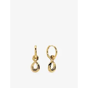 Monica Vinader Infinity Drop Huggie Earrings - Gold