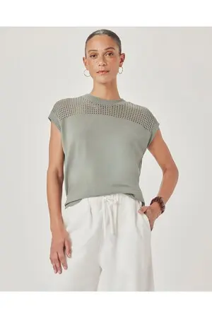 Splendid Supersoft Jada Sleeveless Top - Green