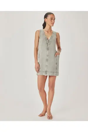 Splendid Lounge Denim Mini Dress Green