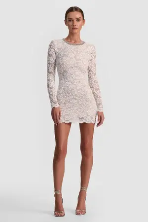 Alice + Olivia Inka Lace Mini Dress