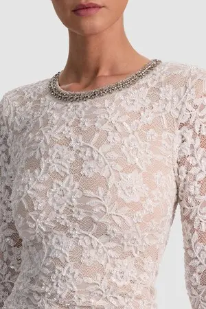 Alice + Olivia Inka Lace Mini Dress