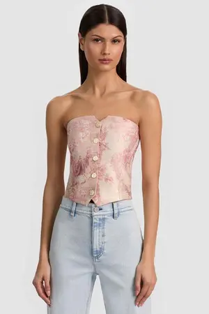 Alice + Olivia Kelcey Strapless Vest