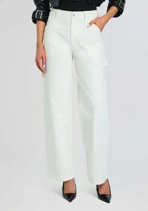 SEROYA Angelique Denim Pant - White