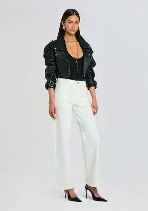 SEROYA Angelique Denim Pant - White