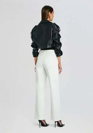 SEROYA Angelique Denim Pant - White