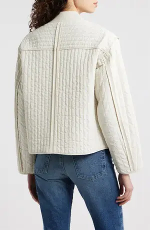 Rag & Bone Margot Quilted Jacket - Plain Tan
