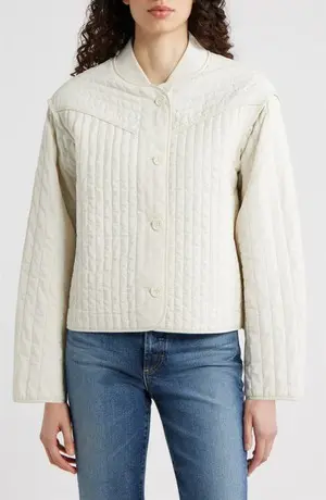Rag & Bone Margot Quilted Jacket - Plain Tan