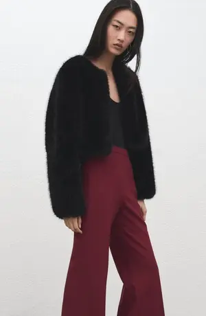 Mango Wide Leg Trousers