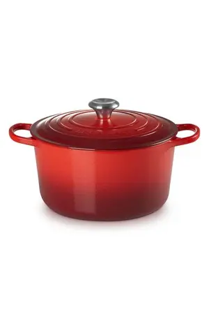 LE CREUSET Signature 6.5-quart Round Enamel Cast Iron Dutch Oven - Cerise
