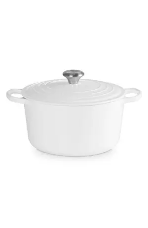 LE CREUSET Signature 6.5-quart Round Enamel Cast Iron Dutch Oven - White