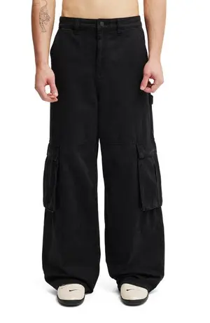 COTTON ON Super Baggy Cargo Pant - Black