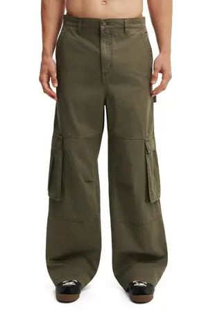 COTTON ON Super Baggy Cargo Pant - Military