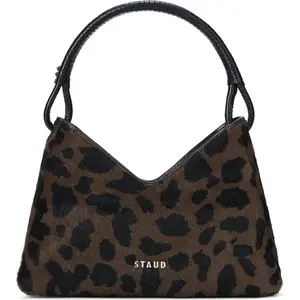 Staud Valerie Calf Hair Shoulder Bag - Leopard