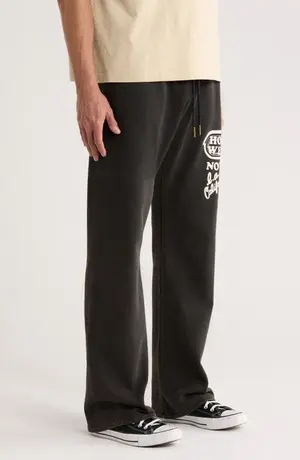 HONOR THE GIFT Not Allowed Graphic Cotton Fleece Pants