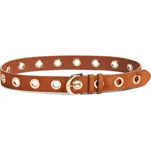 Nordstrom Samantha Rivet Suede Belt - Rust Oxide