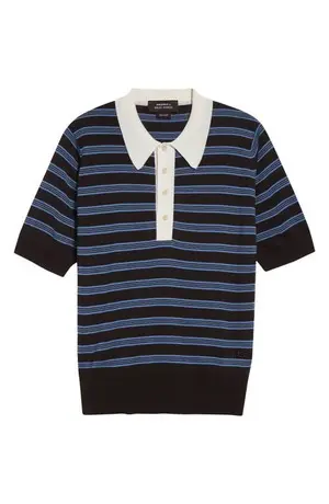 WALES BONNER Stripe Polo Sweater