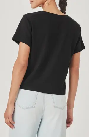 Splendid Louisa V-neck T-shirt - Black