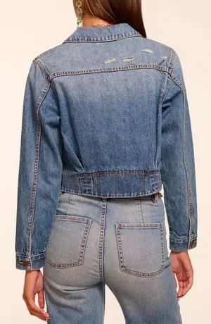 Ramy Brook Jannah Crop Denim Jacket