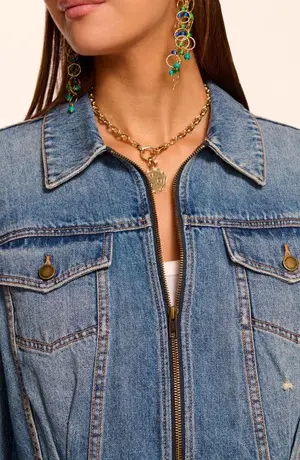 Ramy Brook Jannah Crop Denim Jacket