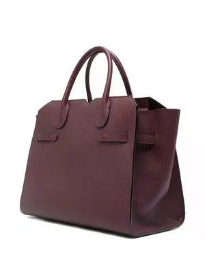 VALEXTRA Rectangle Leather Tote Bag - Red