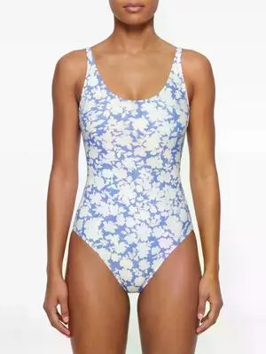 Michael Kors Floral-print Drawstring Swimsuit