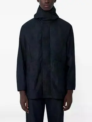 MOOS STUDIO Hooded Patch-pocket Jacket