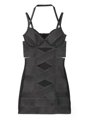 Miss Sixty X Knwls Cut-out Halterneck Dress - Brown