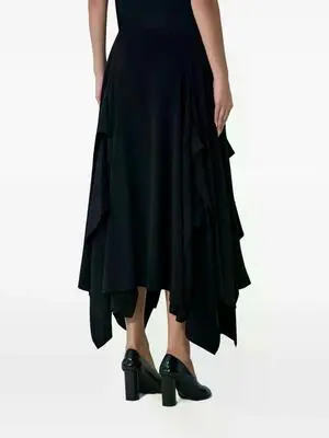 Yohji Yamamoto Panelled Flared Midi Skirt