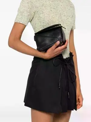 Loewe Mini Puzzle Leather Cross Body Bag - Black