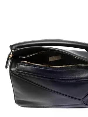 Loewe Mini Puzzle Leather Cross Body Bag - Black