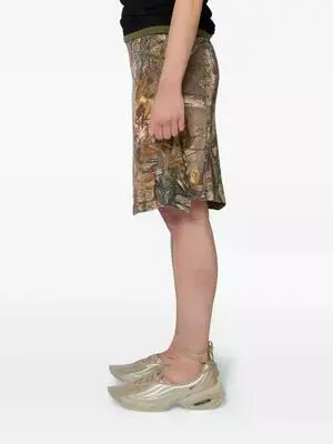 GINA CORRIERI Camo-print Layered Midi Skirt